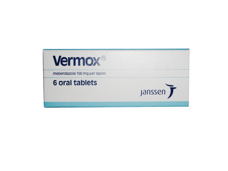 Janssen Vermox Parasite Killing Mebendazole 100mg - LKPHARMACY
