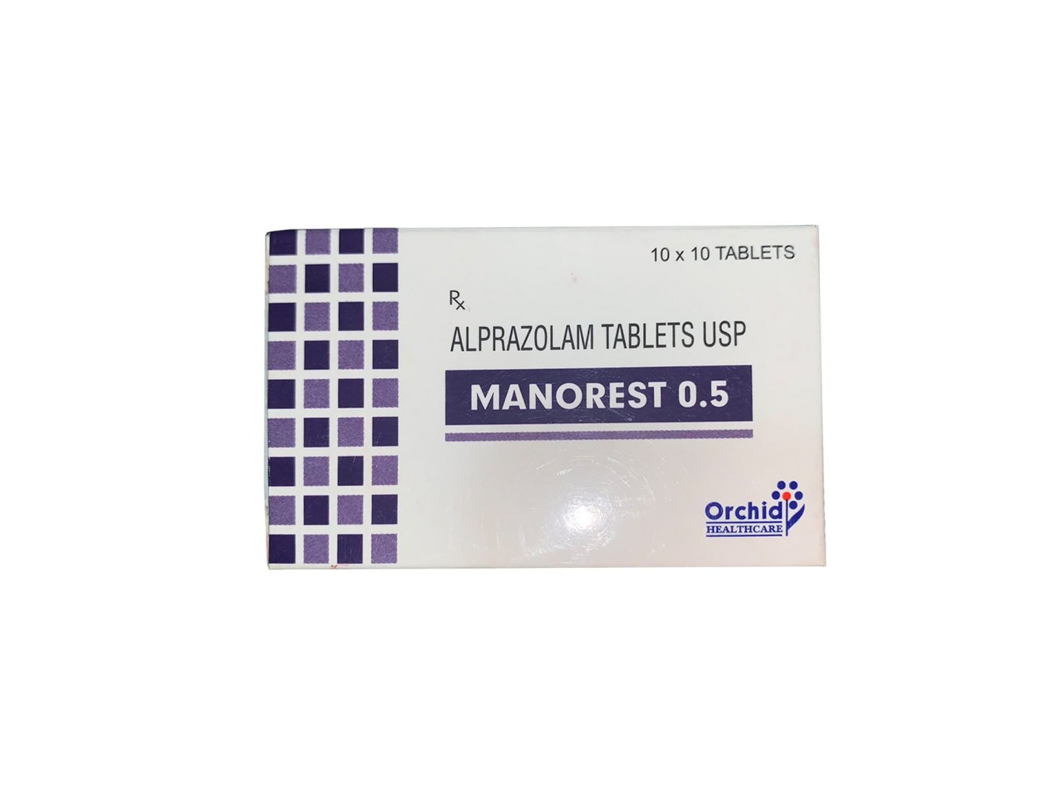 Manorest Alprazolam 0.5mg 100 Tablets (Xanax) For Anxiety, Panic ...